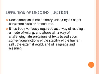 Deconstuction | PPTX