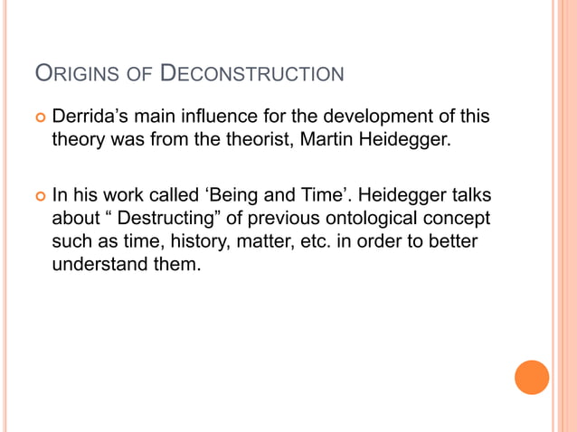 Deconstuction | PPTX