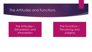 Psyschodynamic theory of personality, carl jung and mbti | PPT