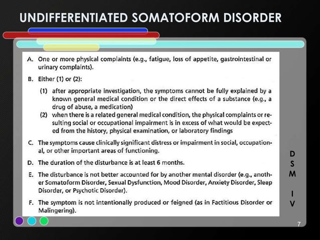 Somatoform disorder & psychosomatic disorder | PPT