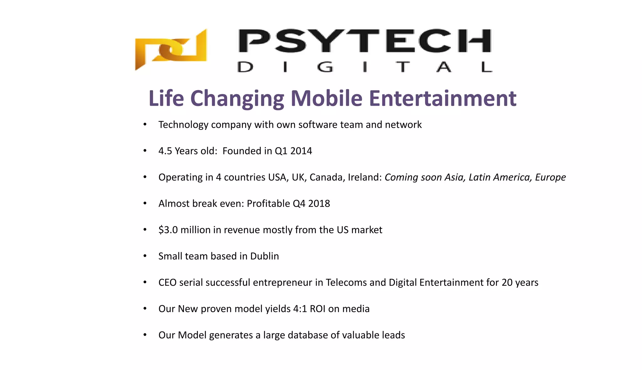 Psytech Digital Pitch Deck | PDF