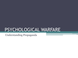 Psychological warfare | PPTX