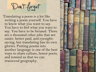 Poetry Translation | PPT