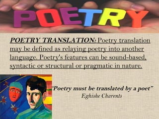 Poetry Translation | PPT
