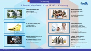 PT. VADS INDONESIA a World Class BPO & ICT Solutions | PPT