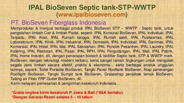 Ipal biotech + biofilter by BioSeven STP, WWTP (0821 4123 5115) | PPT