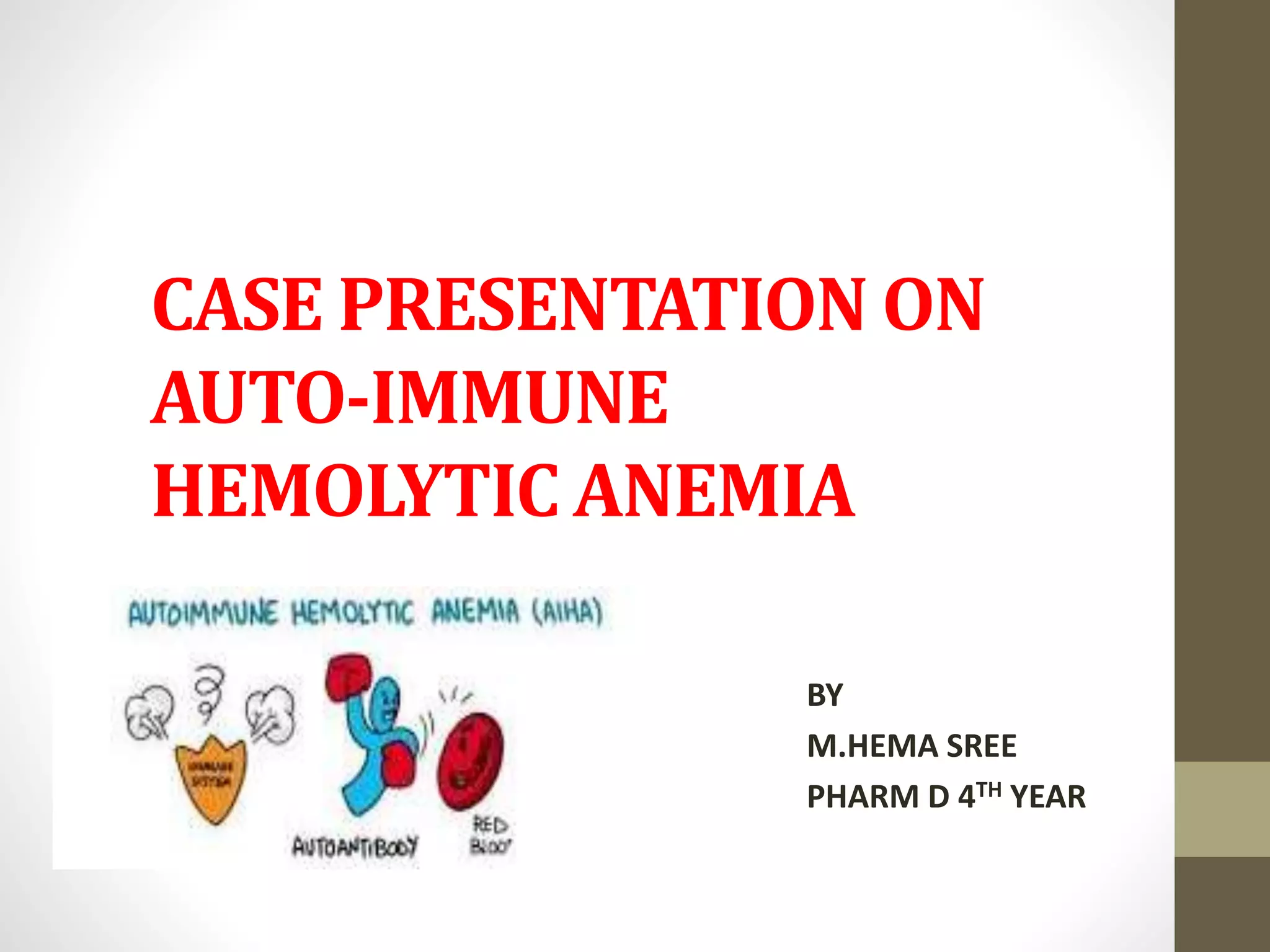 autoimmune hemolytic anemia | PPTX