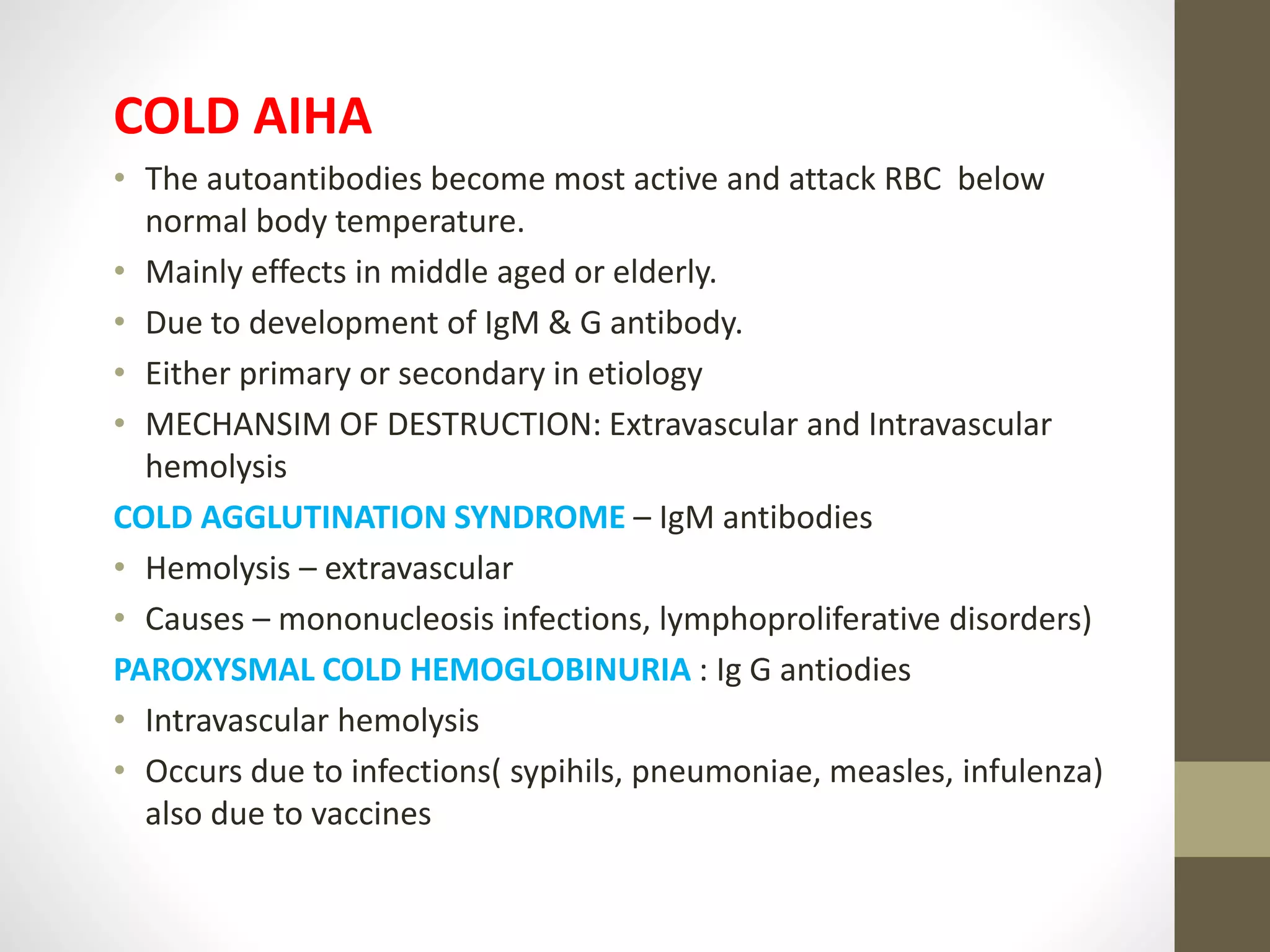 autoimmune hemolytic anemia | PPTX