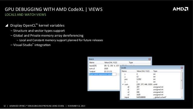 PT-4053, Advanced OpenCL - Debugging and Profiling Using AMD CodeXL,