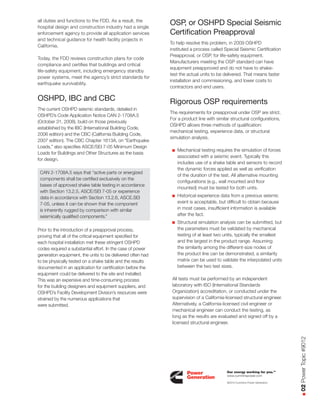 Cummins Power Generation OSHPD Flyer | PDF