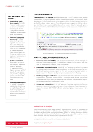 PT Application Inspector SSDL Edition product brief | PDF