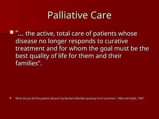 PT-in-palliative-care an overview and importance | PPT