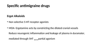 Pharmacotherapy of Migraine - AJ. pptx. | PPTX