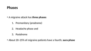 Pharmacotherapy of Migraine - AJ. pptx. | PPTX