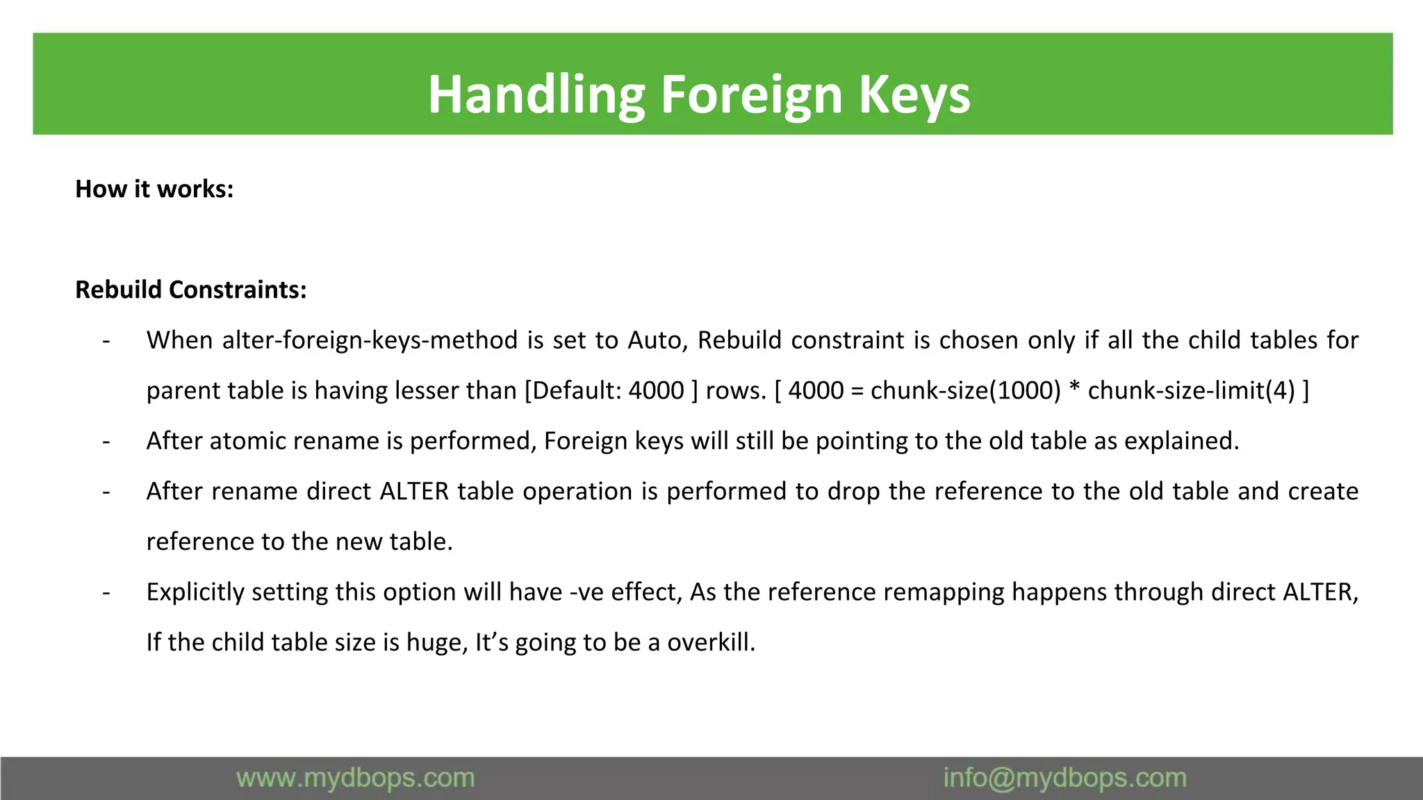 Handling Schema Changes Using pt-online-schema change. | PDF