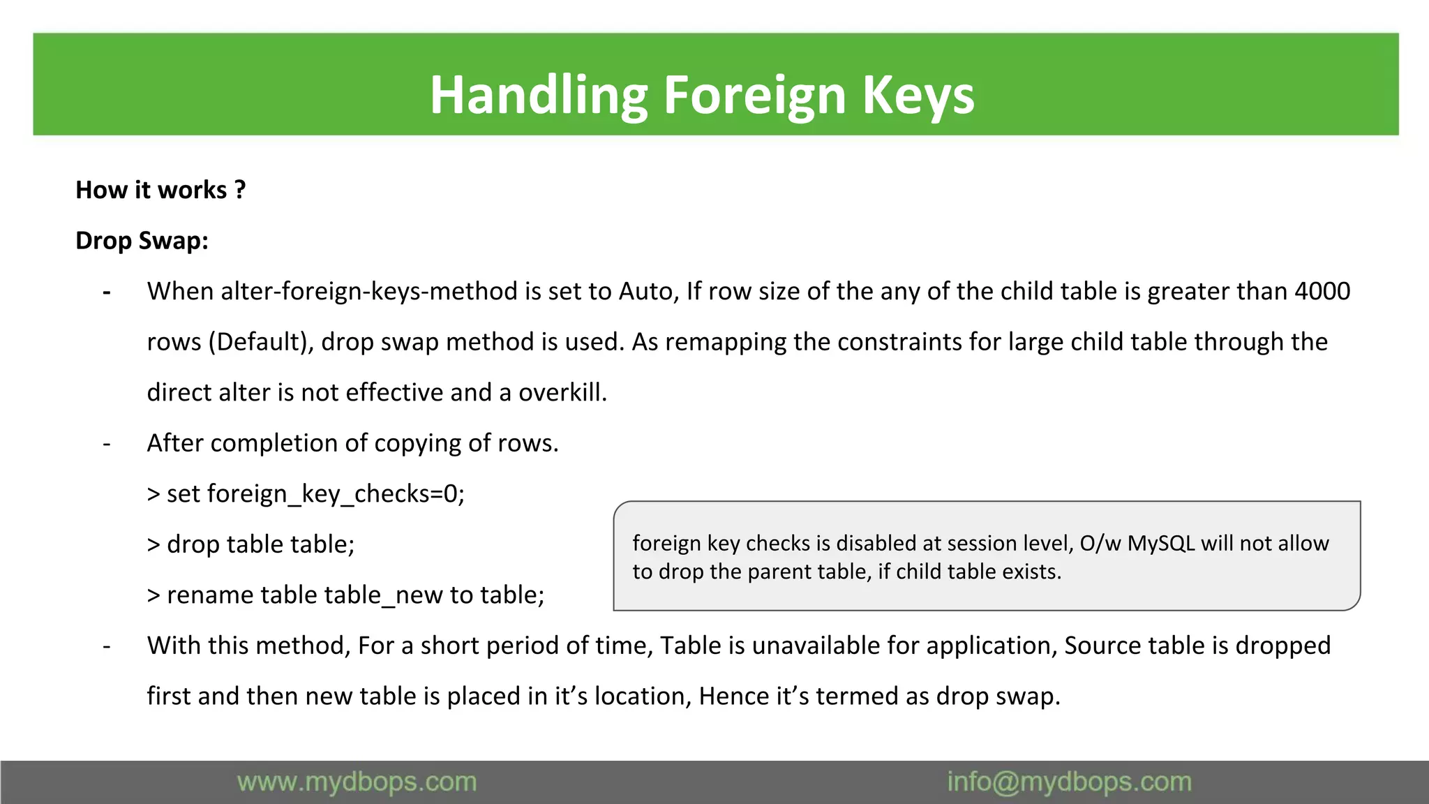 Handling Schema Changes Using pt-online-schema change. | PDF