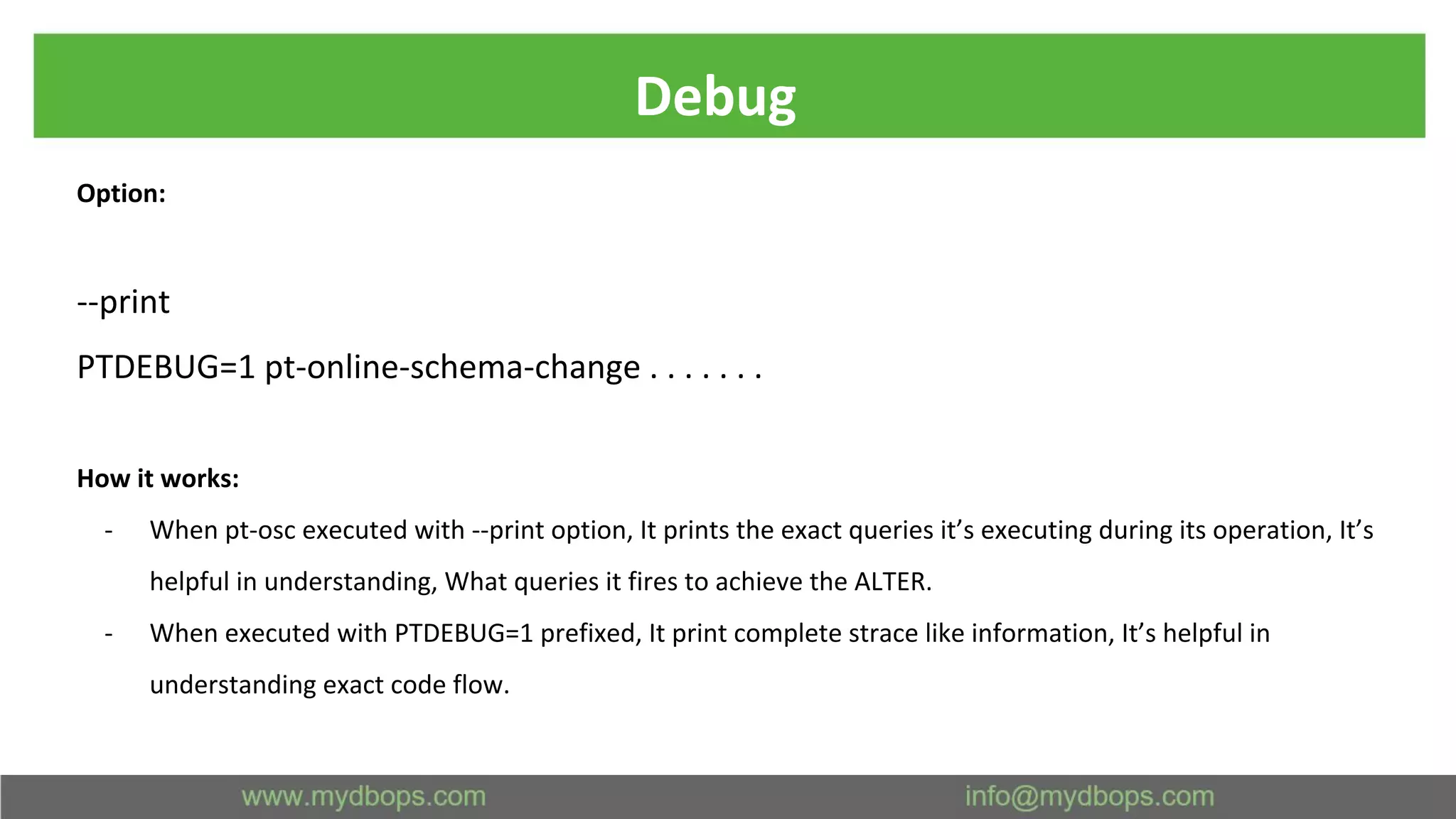 Handling Schema Changes Using pt-online-schema change. | PDF