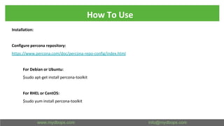 Handling Schema Changes Using pt-online-schema change. | PPT