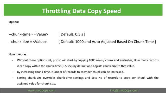 Handling Schema Changes Using pt-online-schema change. | PDF