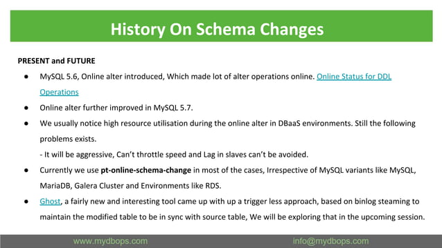 Handling Schema Changes Using pt-online-schema change. | PPT