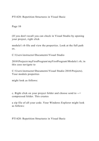 PT1420 Decision Structures in Pseudocode and Visual Basic .docx