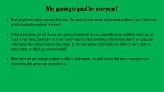 How video gaming can help you? | PDF