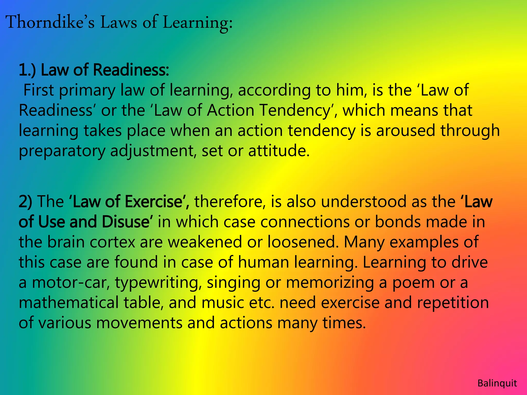 Principles of Learning | PPTX