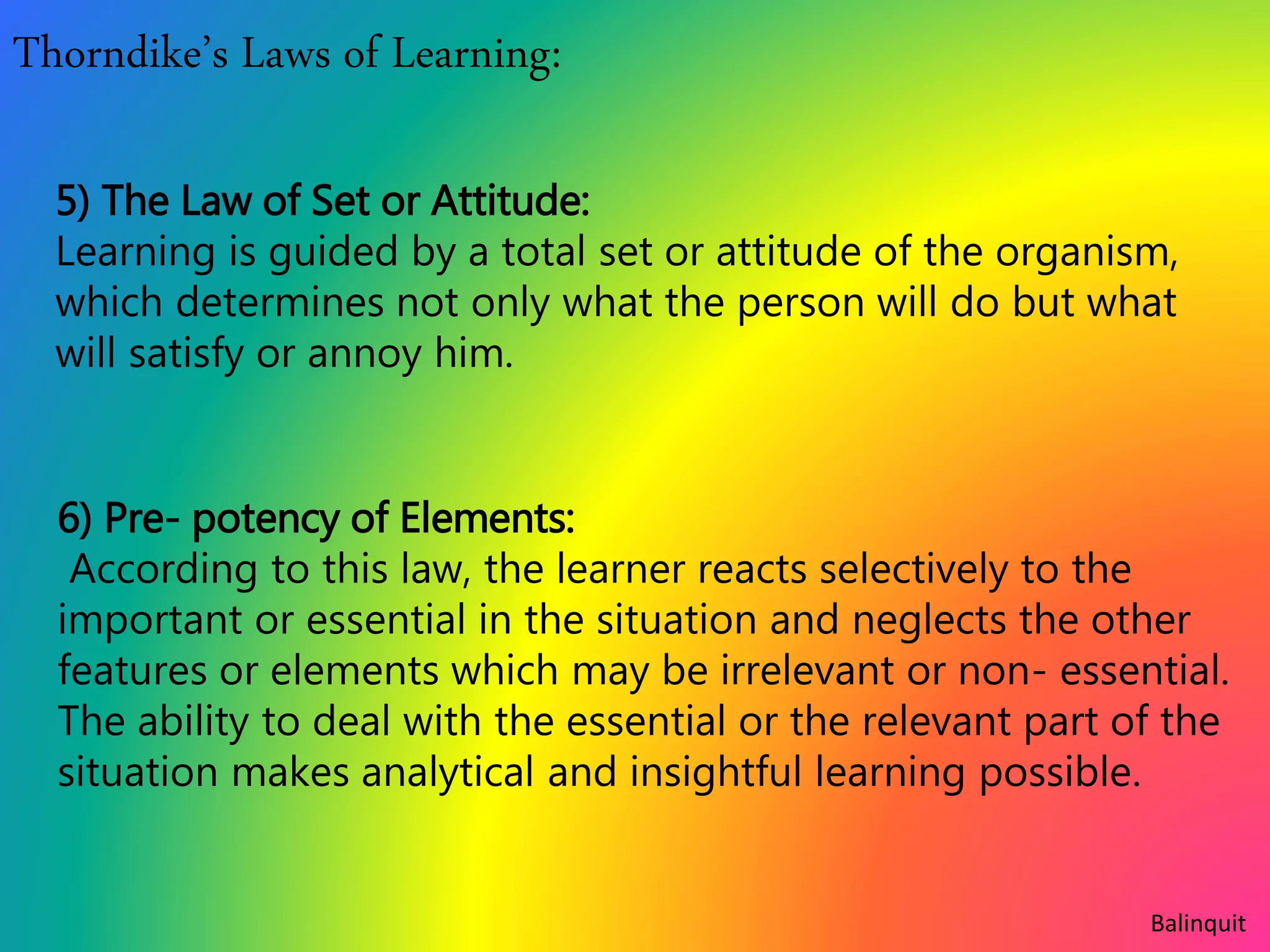 Principles of Learning | PPTX