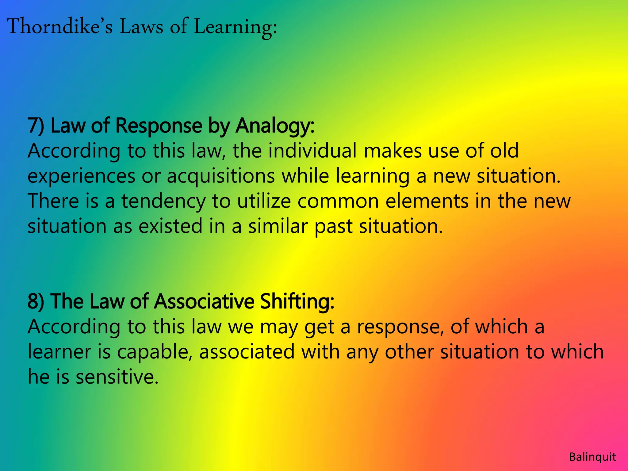 Principles of Learning | PPTX