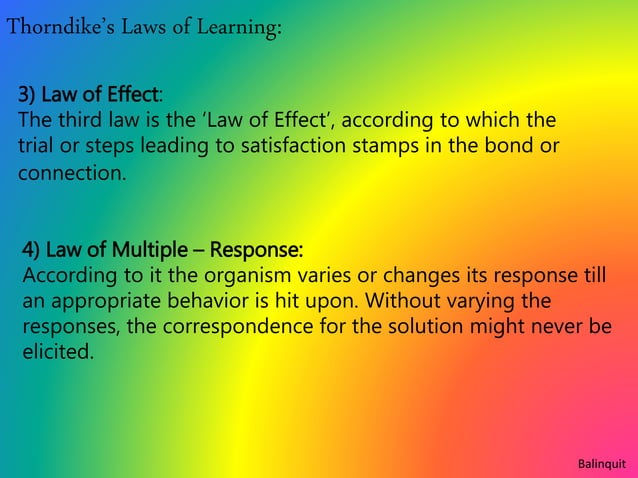 Principles of Learning | PPTX | Education