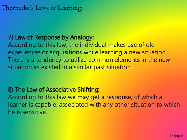 Principles of Learning | PPTX | Education
