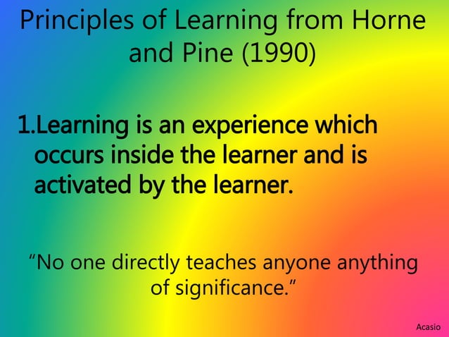 Principles of Learning | PPTX | Education