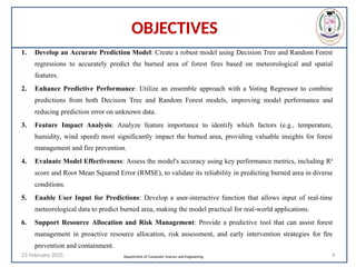 forest fire detection project using machine learning algorithm | PPTX