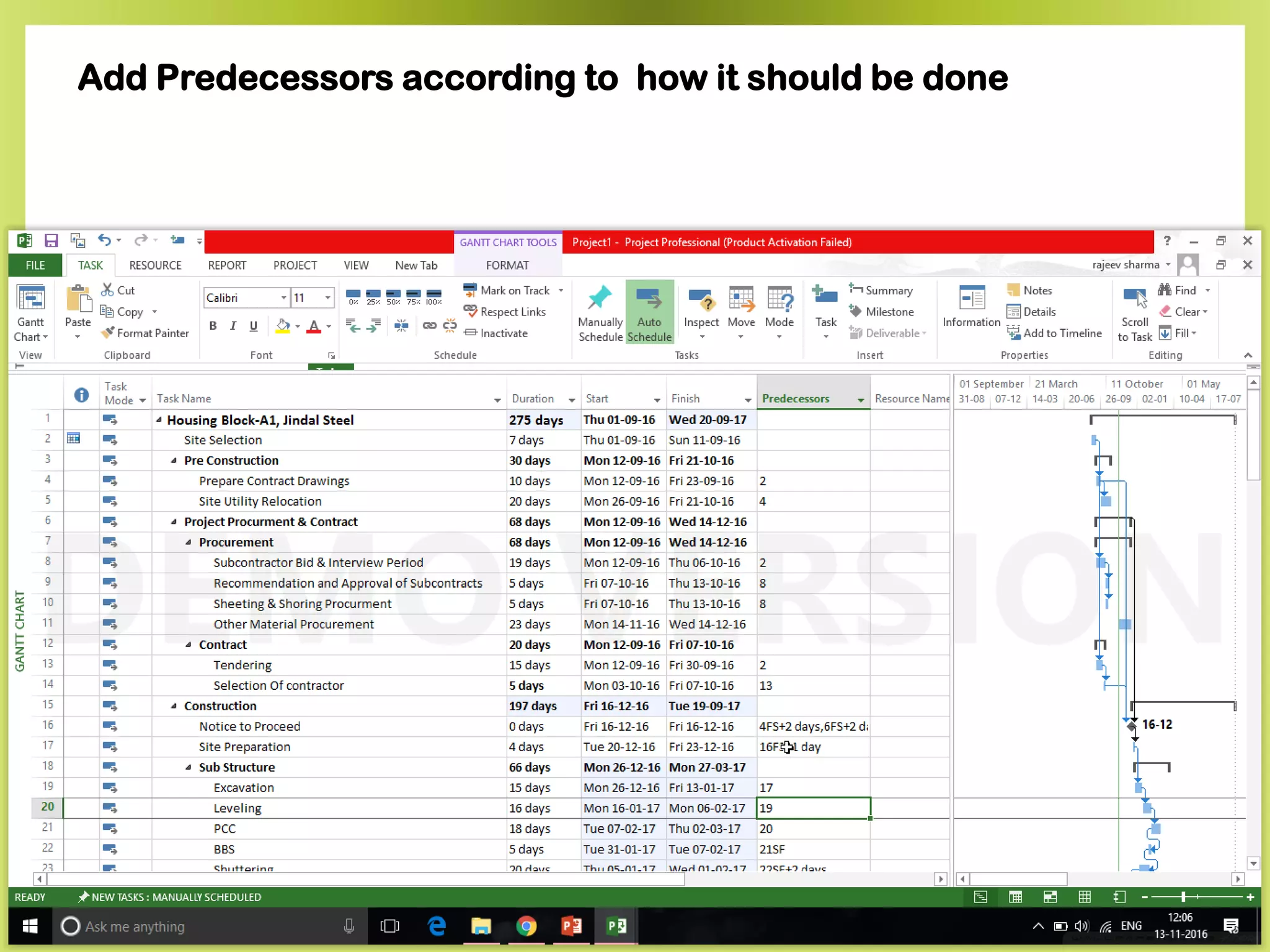 Microsoft Project - MSP | 2013-2016 | PPT