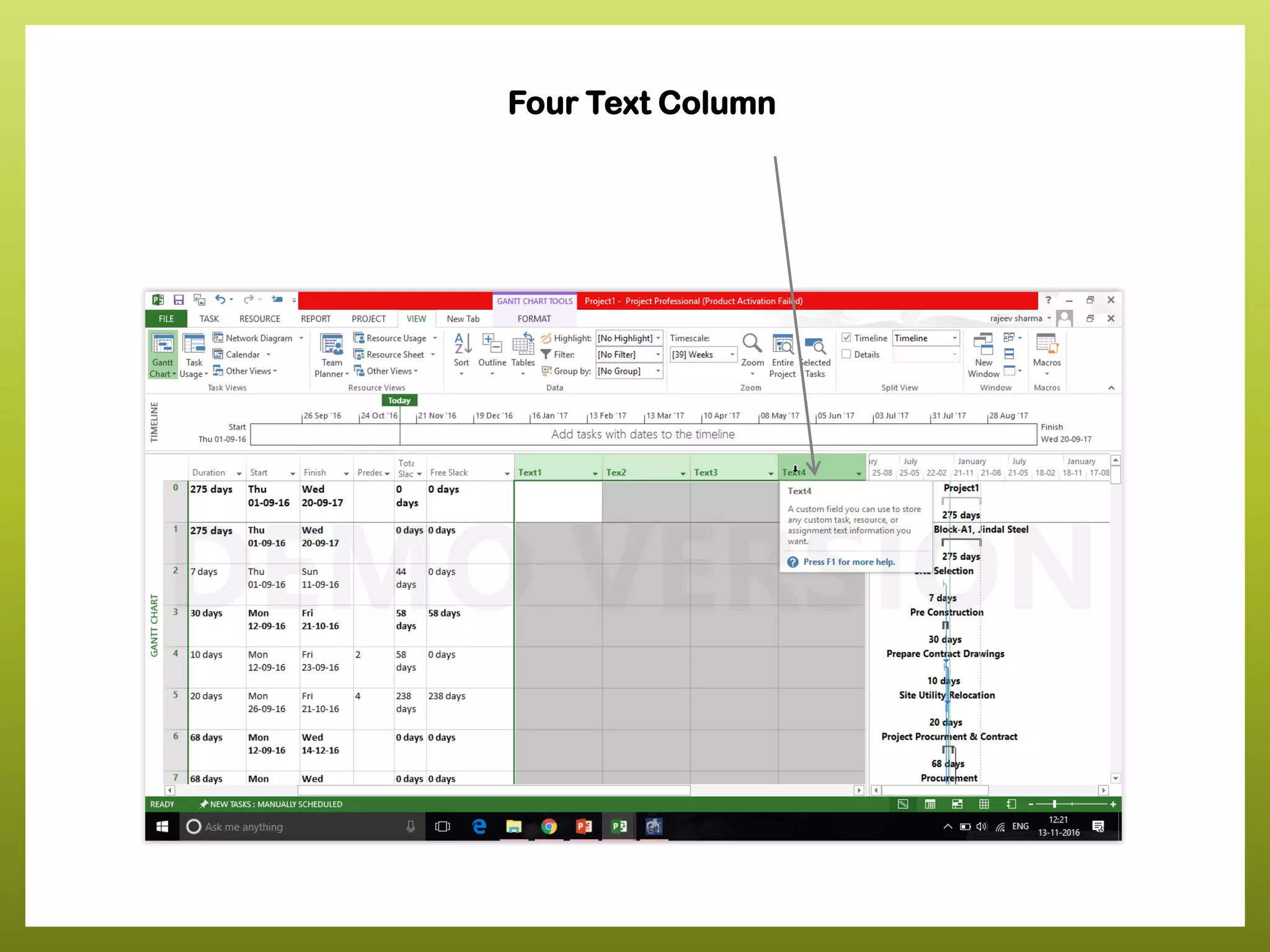 Microsoft Project - MSP | 2013-2016 | PPT
