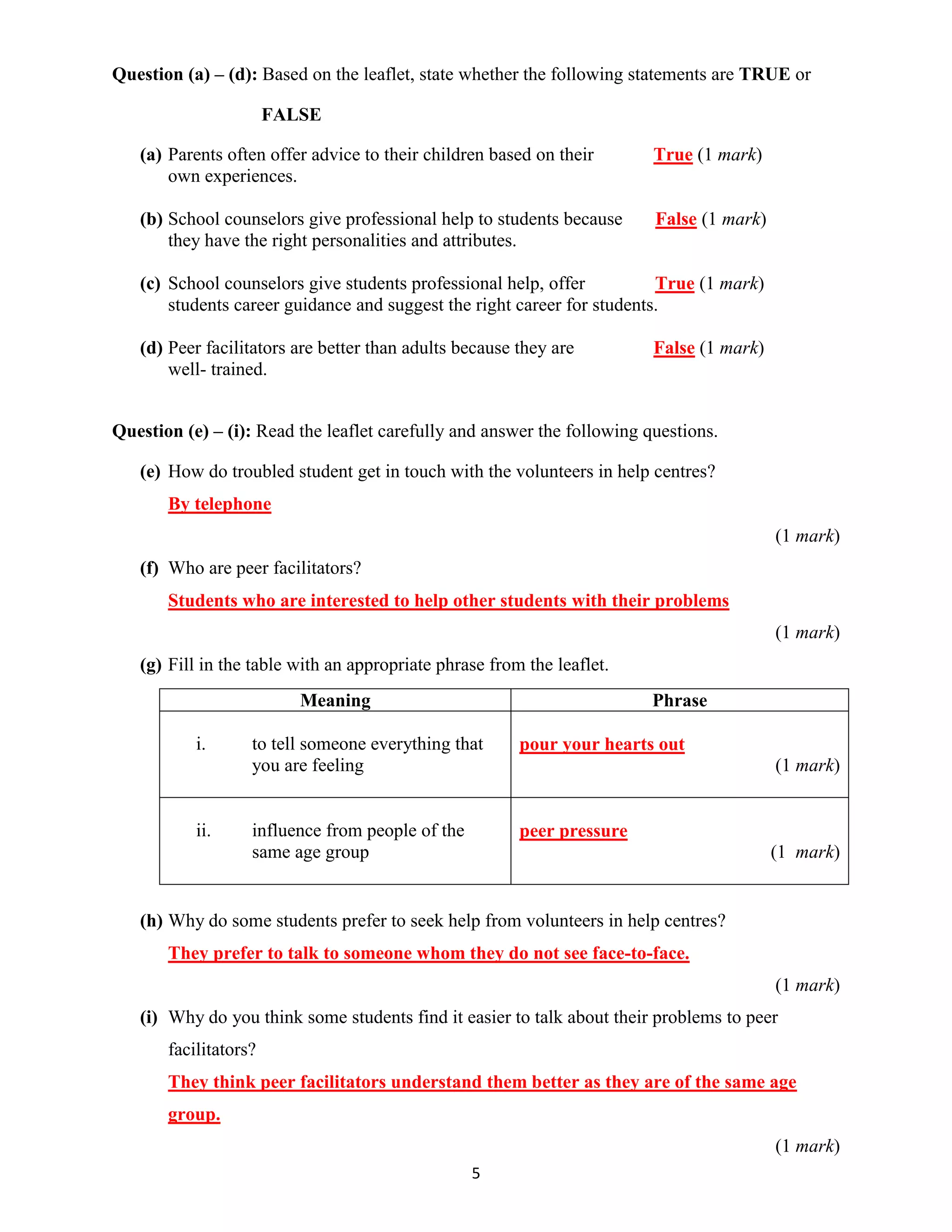 PT3 English Model 1 (Answer) | DOCX