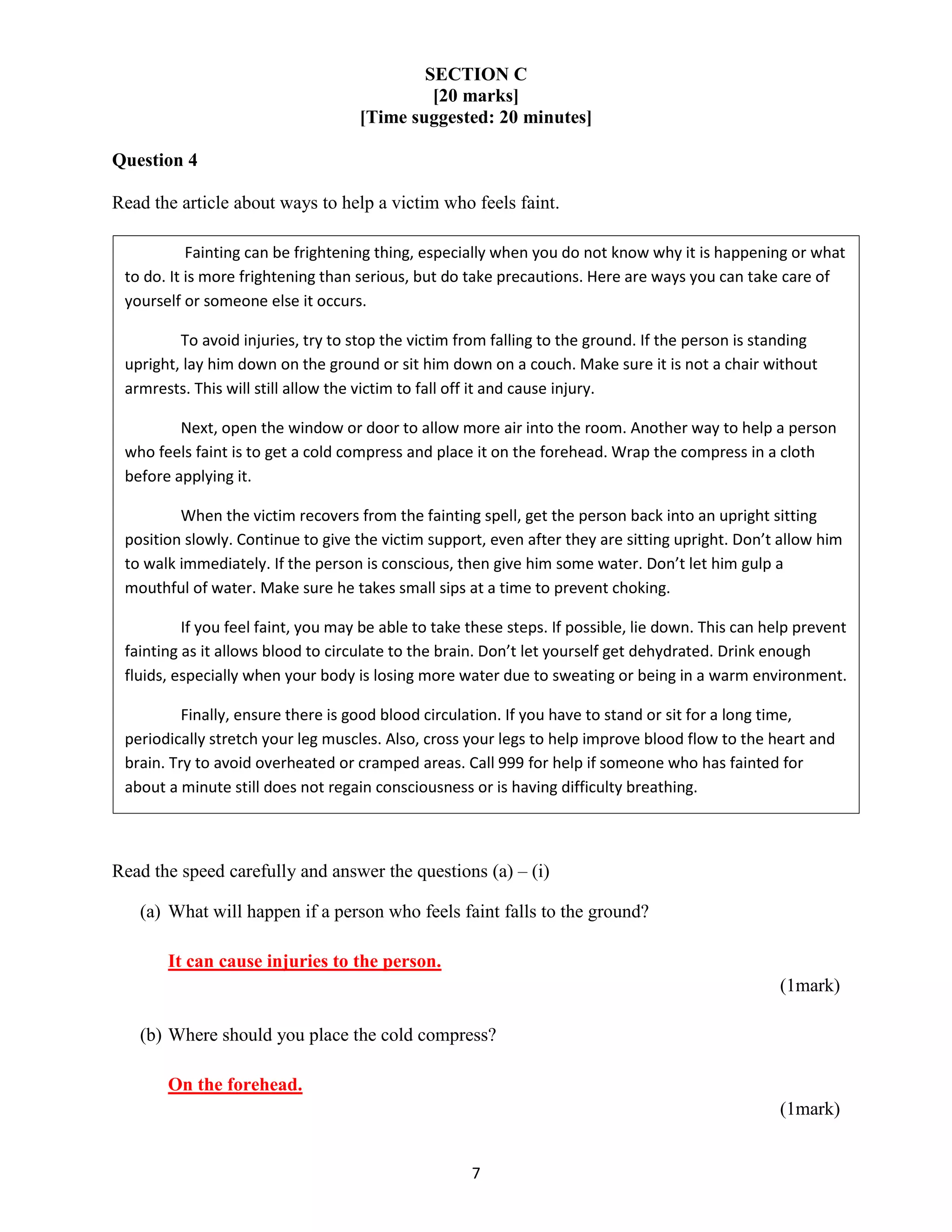 PT3 English Model 1 (Answer) | DOCX