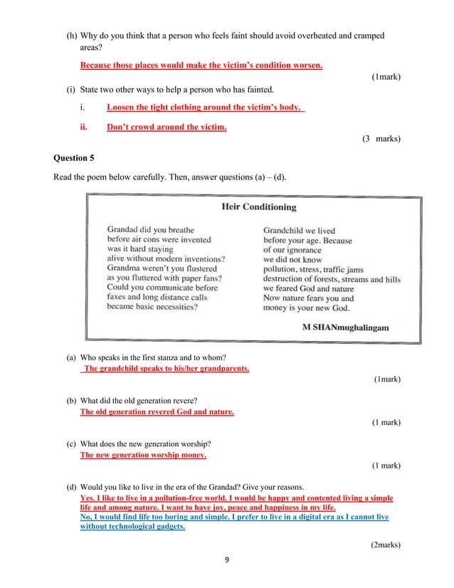 PT3 English Model 1 (Answer) | DOCX