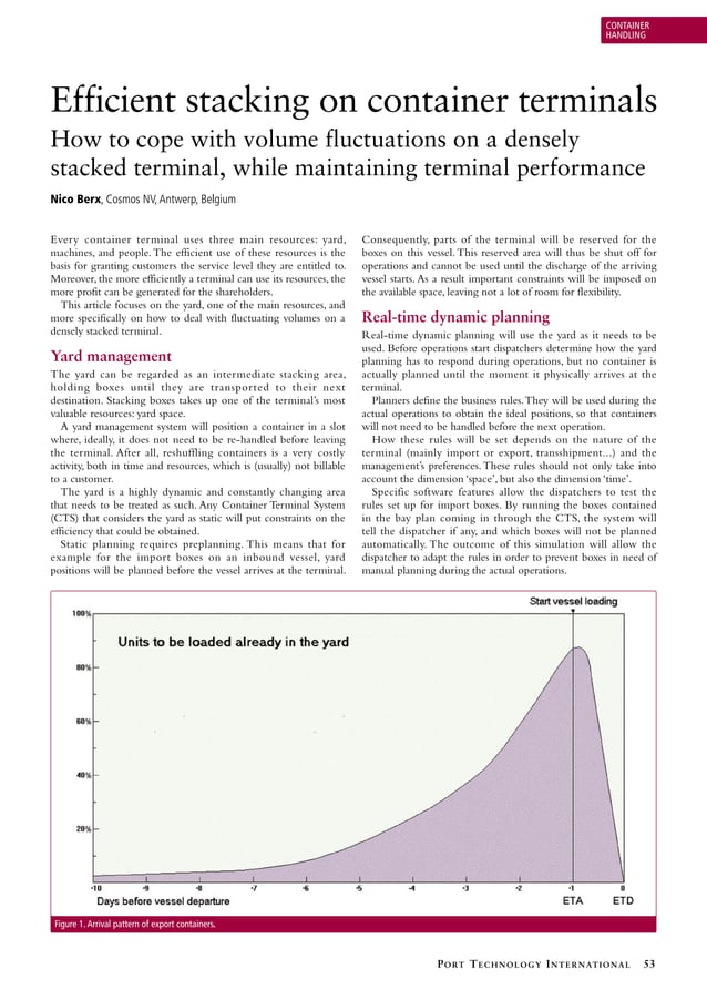 Efficient stacking on container terminals | PDF | Logistics | Business