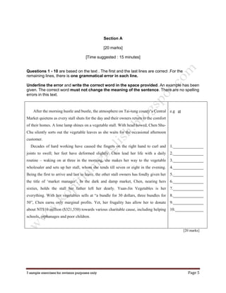 Kertas Soalan PT3 (Pt3 Error Identification Exercise) | PDF