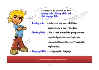 PT3 English Essay Writing Tips | PDF