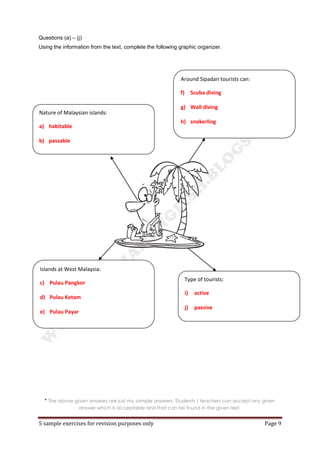 Contoh Jawapan PT3 (Pt3 - Information Transfer_ANSWER SHEET) | PDF