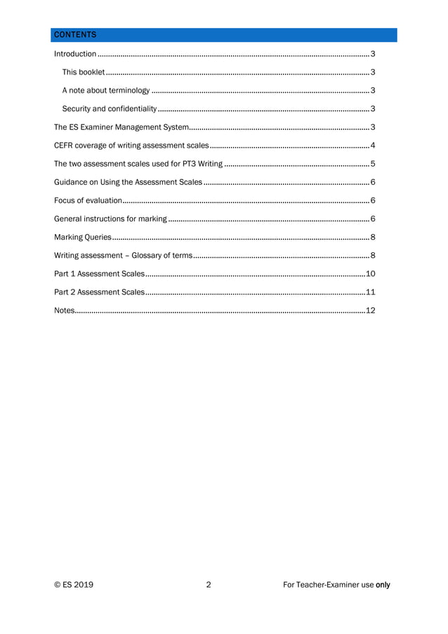 PT3 Instructions to Writing Examiners.pdf | Educational Assessment ...