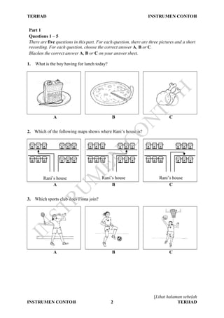 Pt3[2019] listening sample test qp | PDF