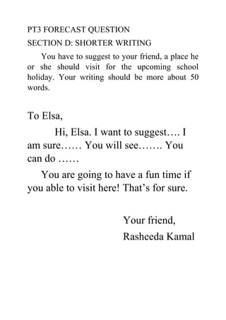 Pt3 short writing | PDF