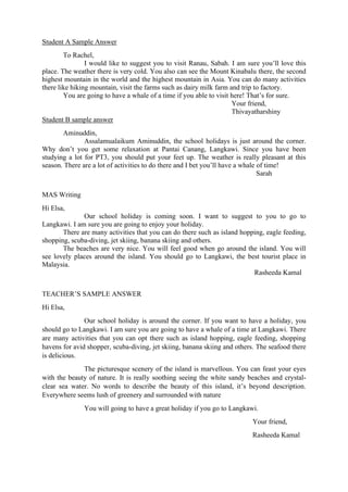 Pt3 short writing | PDF