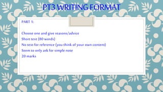Pt3 writing format | PPTX