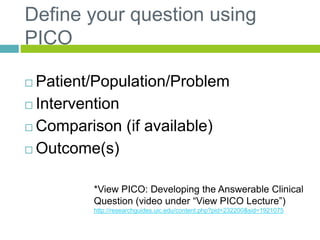 PT 629 Library Session | PPTX