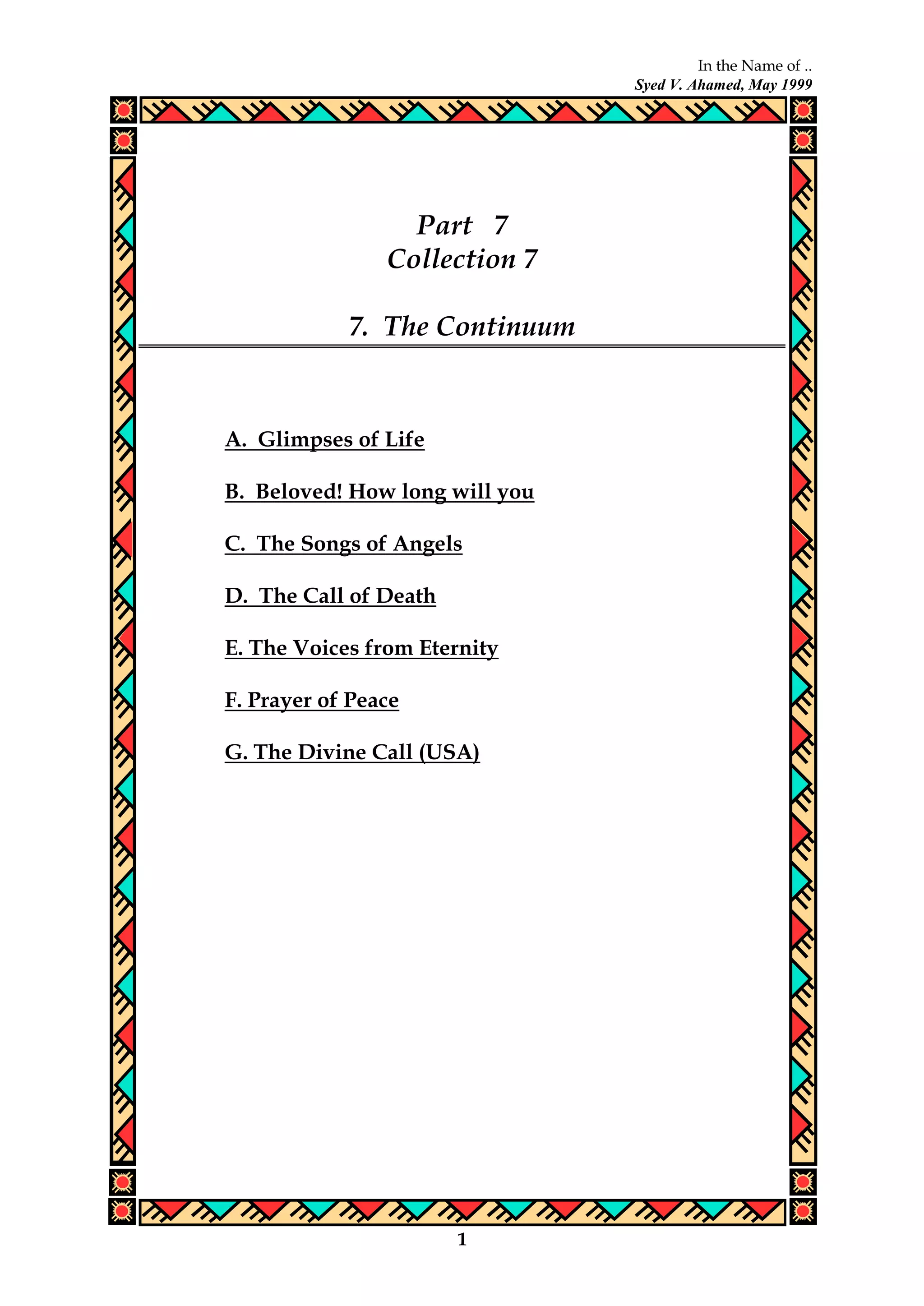 Pt7 a collection of 7 poem titles with verses | PDF