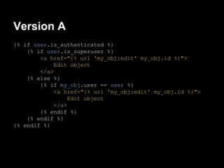 Django user permissions in your templates | PPT